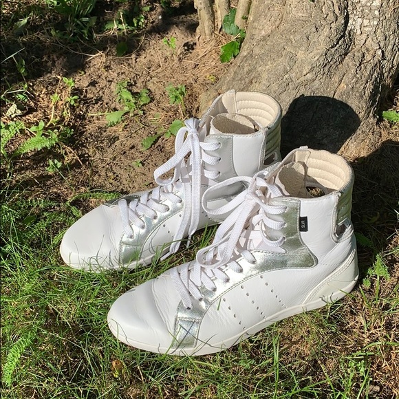 adidas | Shoes | Adidas Slvr Collection White High Tops | Poshmark